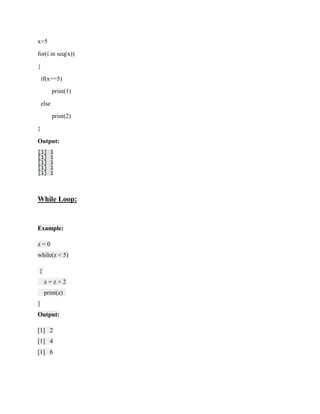 Basic and logical implementation of r language | PDF