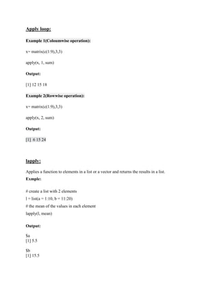 Basic and logical implementation of r language | PDF
