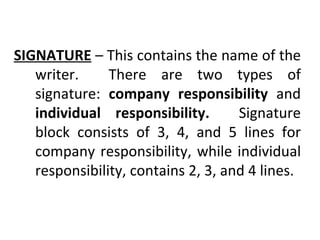 Basic and miscellaneous parts of business letter | PPT