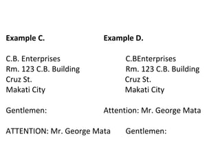 Basic and miscellaneous parts of business letter | PPT