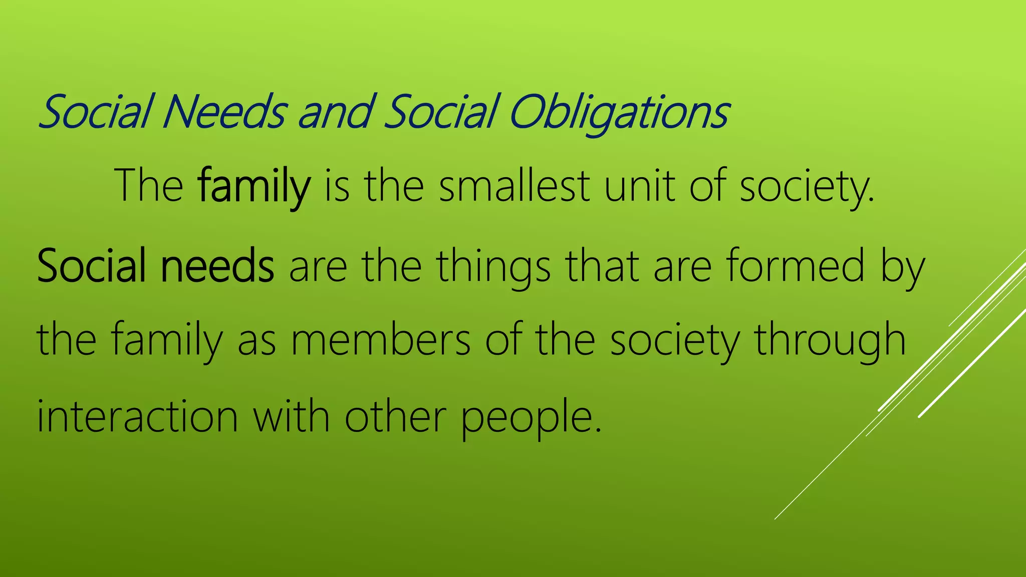 Basic and Social Needs of the Family | PPTX