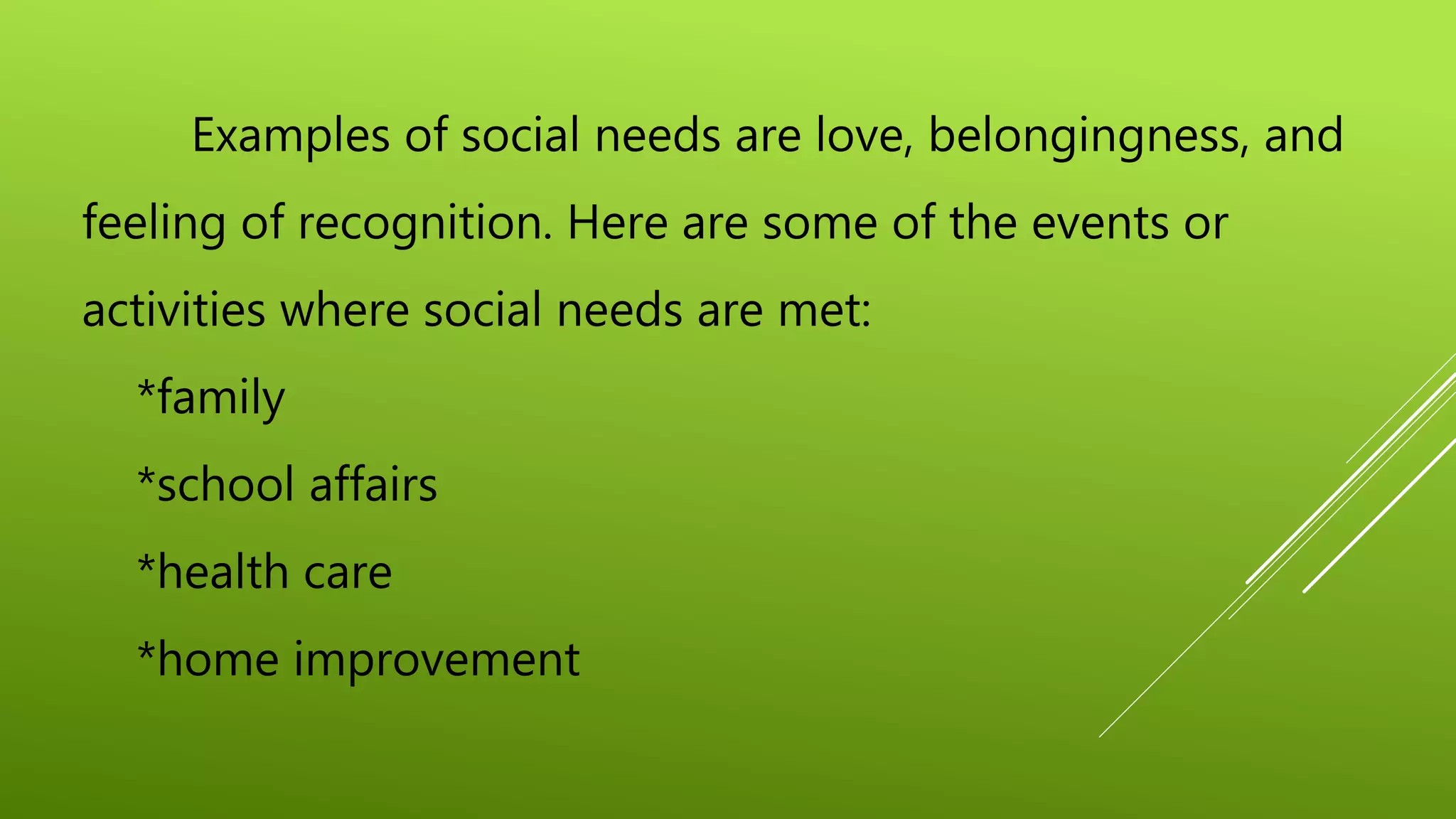 Basic and Social Needs of the Family | PPTX