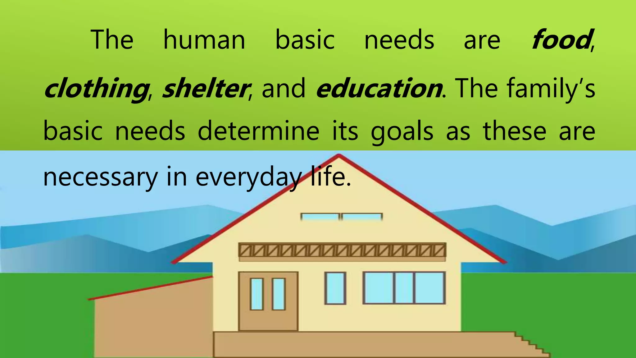 Basic and Social Needs of the Family | PPTX