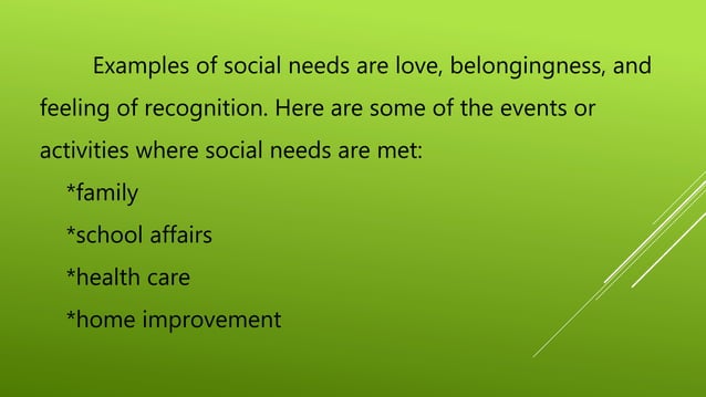 Basic and Social Needs of the Family | PPTX | Home Improvement | Home ...