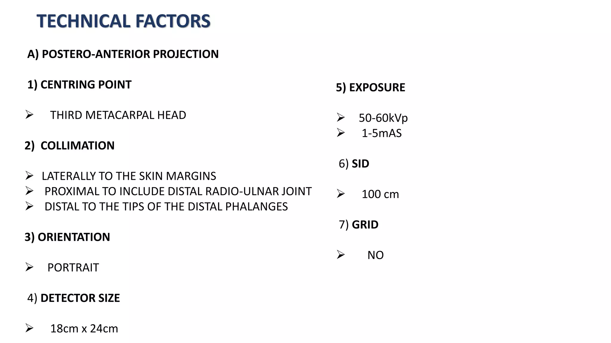 Basic and supplementary projection of hand | PPTX