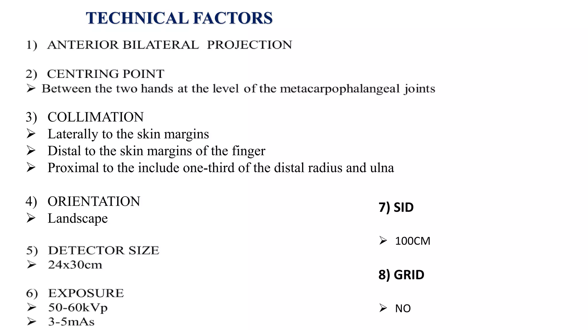 Basic and supplementary projection of hand | PPTX