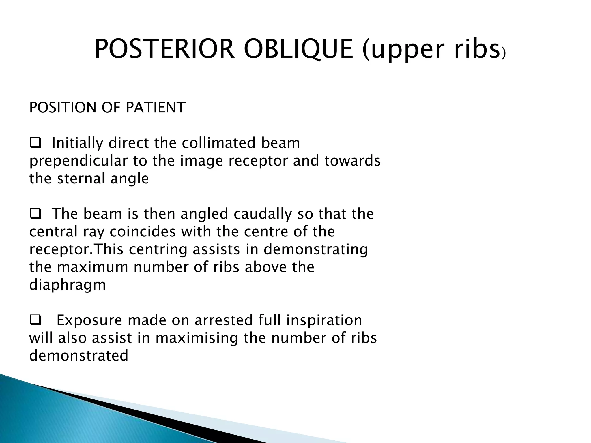 RIBS STERNUM X RAY PROJECTIONS . | PPTX