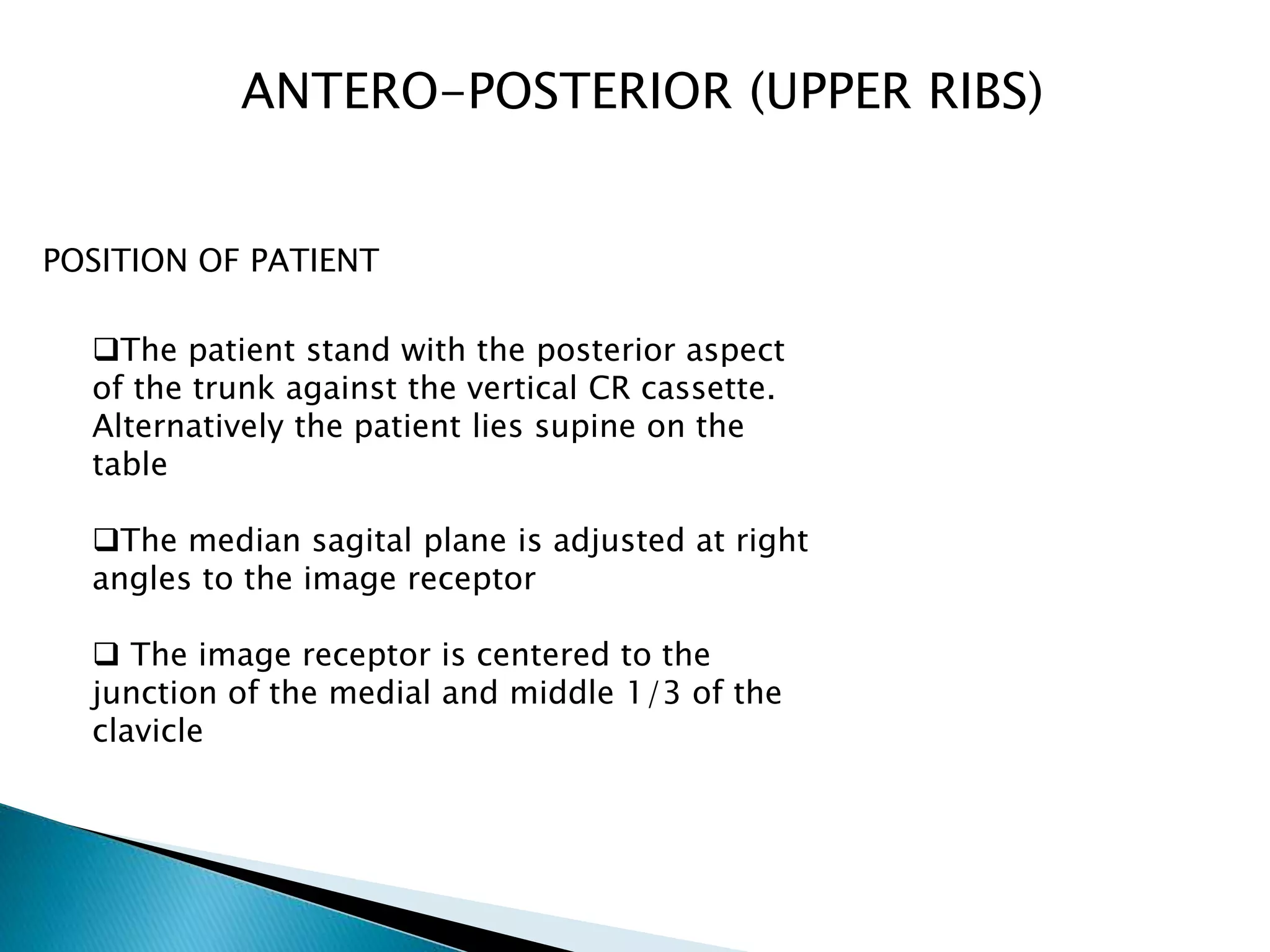 RIBS STERNUM X RAY PROJECTIONS . | PPTX