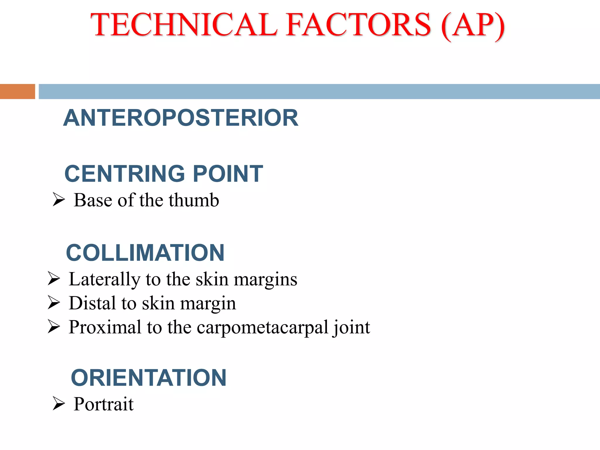 Basic and supplementary projections of thumb and scaphoid | PPTX