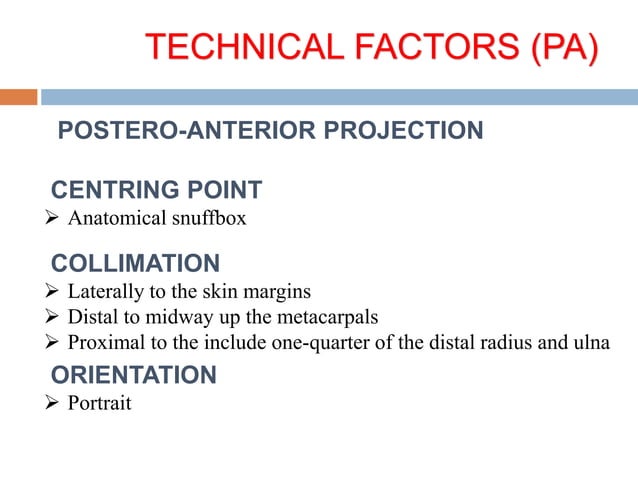 Basic and supplementary projections of thumb and scaphoid | PPTX