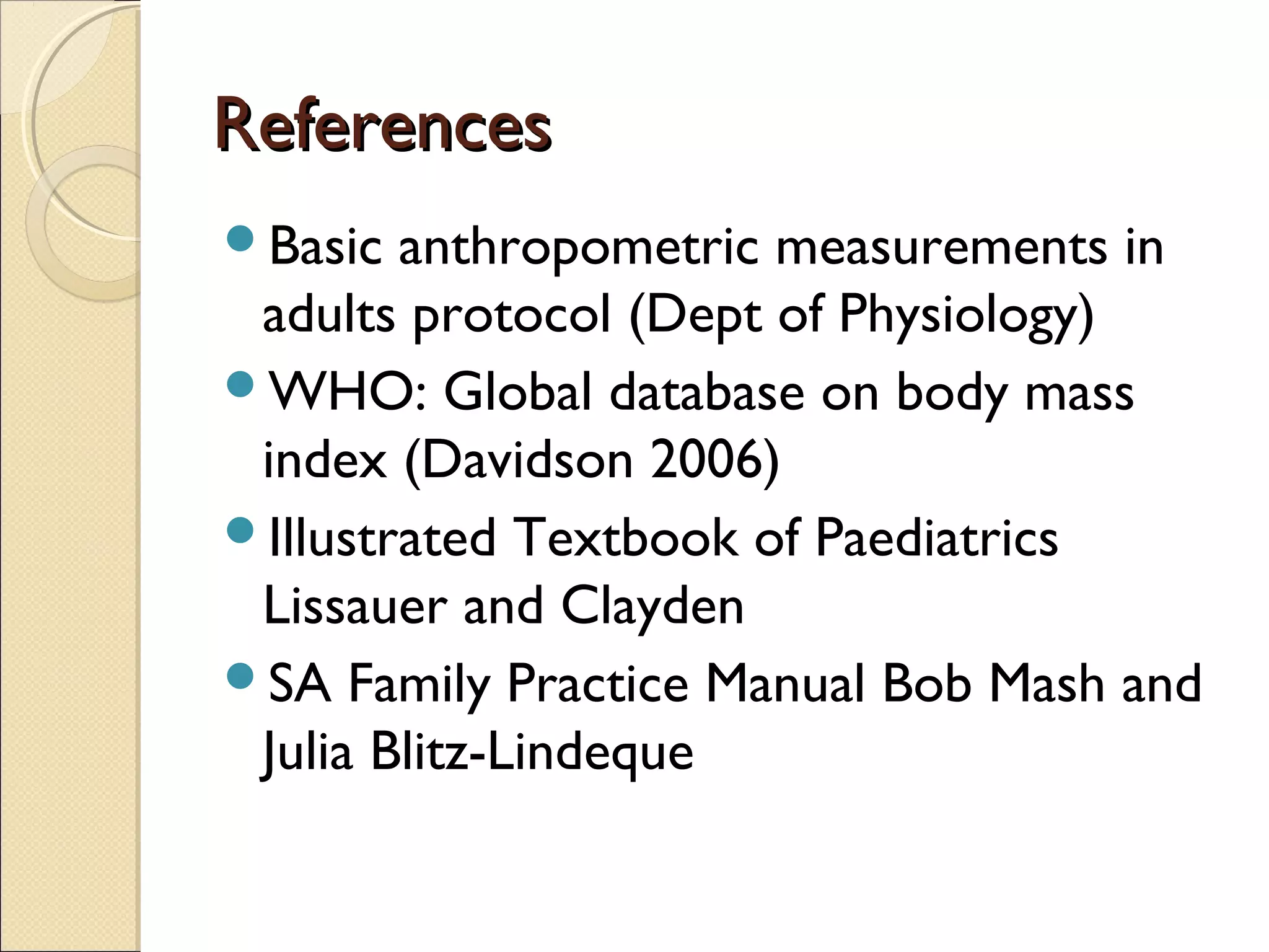 Basic anthropometry ppt. | PPT