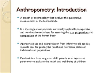 Basic anthropometry ppt. | PPT
