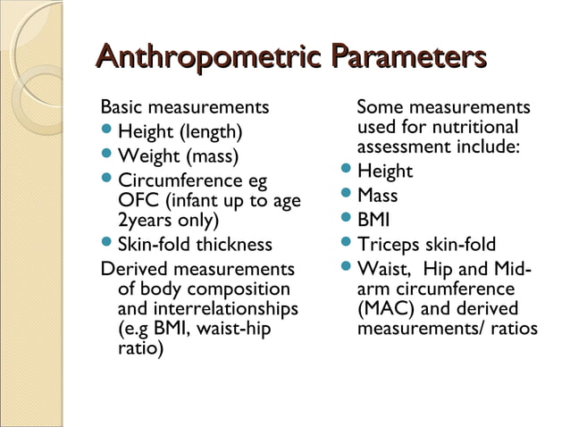 Basic anthropometry ppt. | PPT | Endocrine and Metabolic Diseases ...