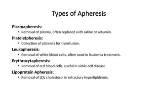 Basic Apheresis presentation about review | PPT