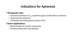 Basic Apheresis presentation about review | PPTX