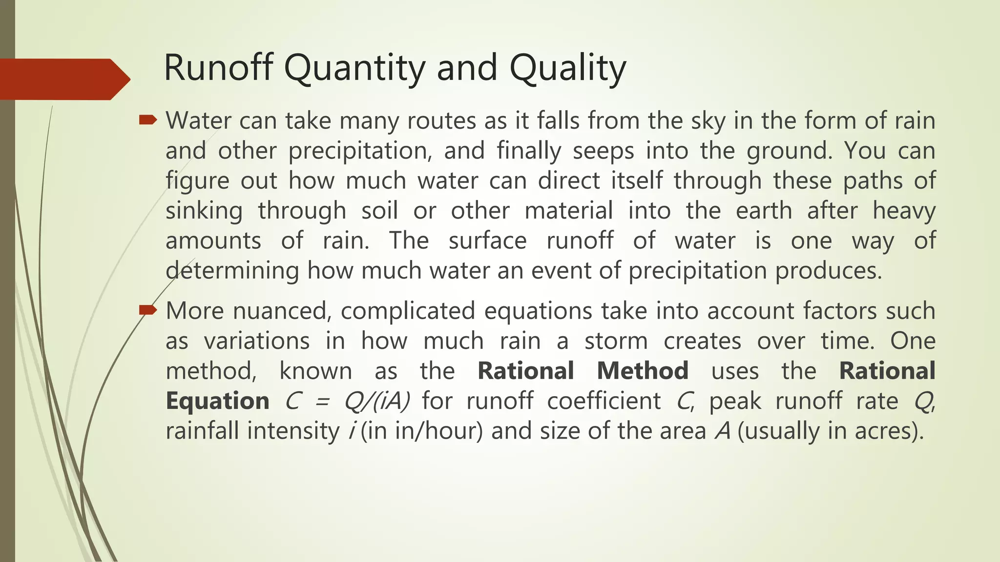 Basic appoarch to urban drainage runoff quantity and quality | PPT