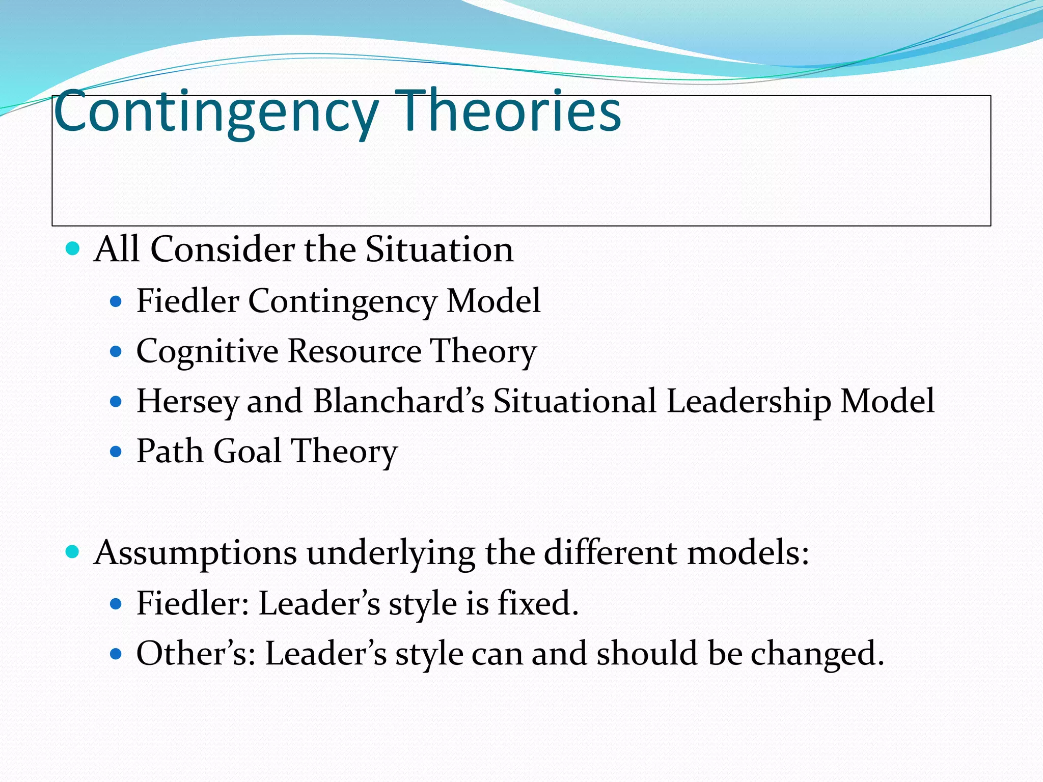 Basic approaches to leadership mz 03 | PPTX