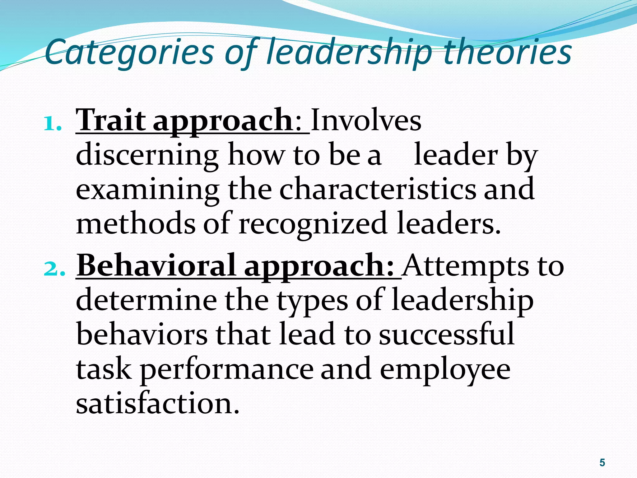 Basic approaches to leadership mz 03 | PPTX