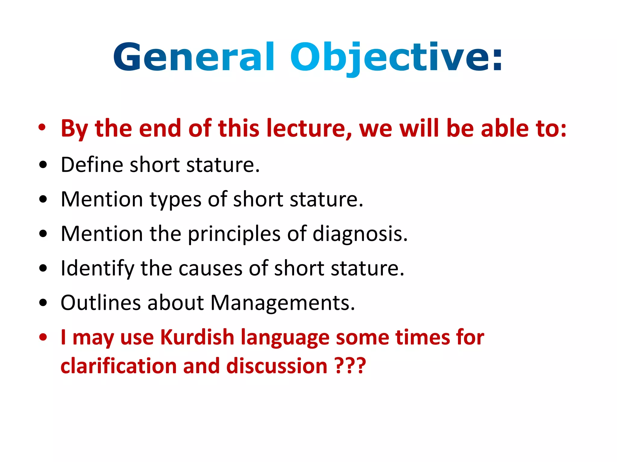 Basic approach on short stature in children | PPTX