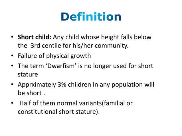 Basic approach on short stature in children | PPTX | Endocrine and ...