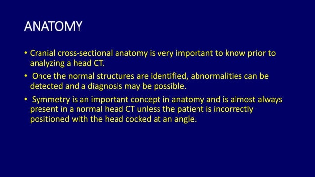 Basic approach to brain CT Dr. Muhammad Bin Zulfiqar | PPTX