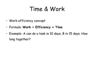 Basic Aptitude Class Quantitative aptitude | PPTX