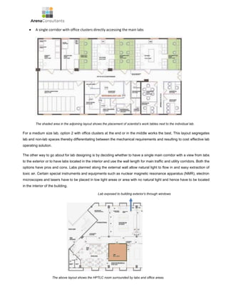 Basic architectural design considerations for a laboratory | PDF