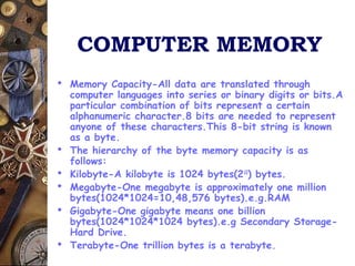 Basicarchitecturememory | PPT