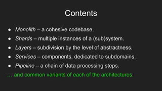Basic architectures: the building blocks for complex systems | PDF