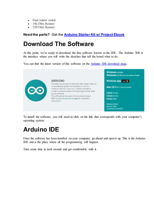 Basic arduino sketch example | PDF