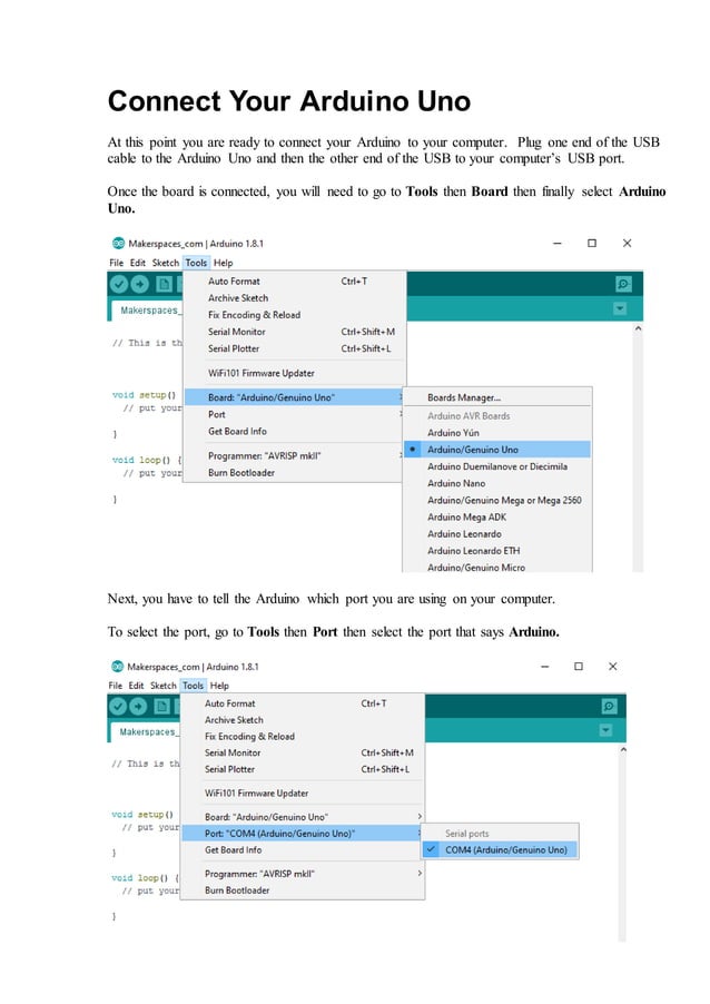 Basic arduino sketch example | DOCX | Programming Languages | Computing