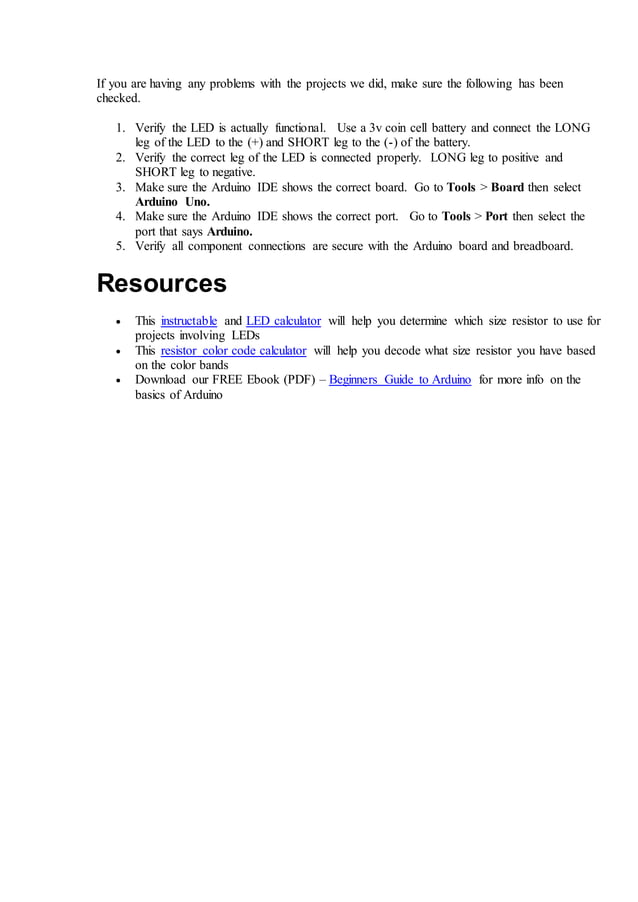 Basic arduino sketch example | PDF