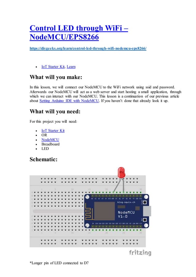 Basic arduino sketch example | PDF