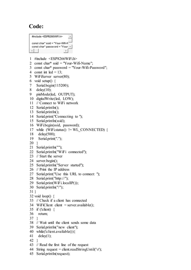 Basic arduino sketch example | PDF
