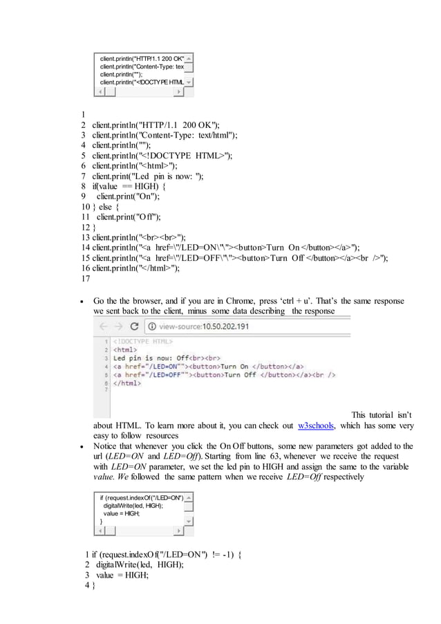 Basic arduino sketch example | DOCX | Programming Languages | Computing