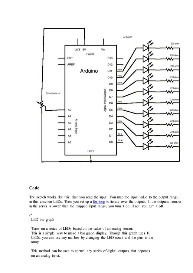 Basic arduino sketch example | DOCX | Programming Languages | Computing