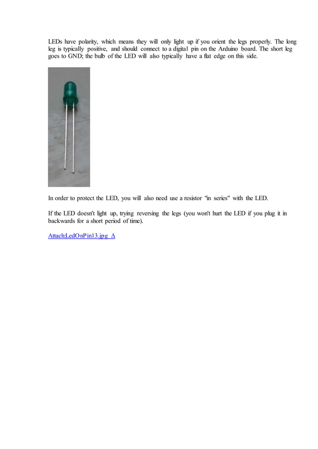 Basic arduino sketch example