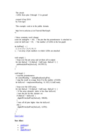 Basic arduino sketch example | PDF