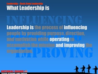 Basic army leadership | PDF