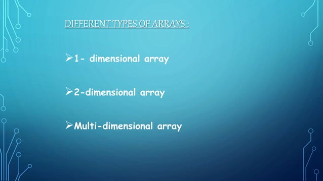 Basic array in c programming | PPT