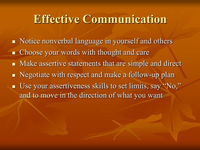 Basic assertive communication | PPT