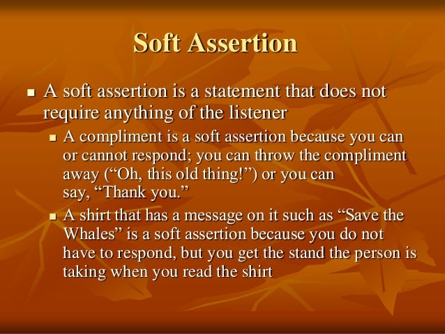 Basic assertive communication