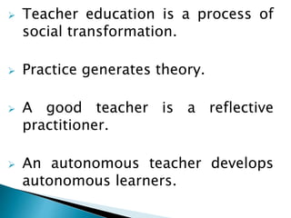 Basic assumptions of teacher education | PPTX