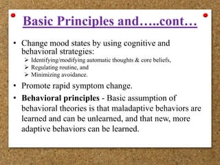 Basic Assumptions & Principles of Cognitive Behavior Therapy | PPTX