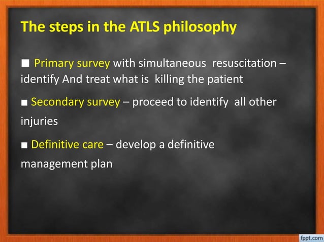 BASIC ATLS principle, management and therapy.pptx | First Aid | Injuries