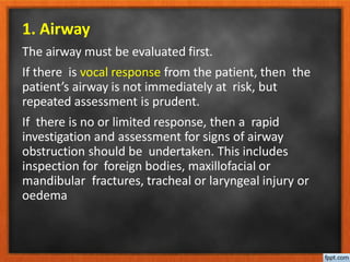BASIC ATLS principle, management and therapy.pptx | First Aid | Injuries
