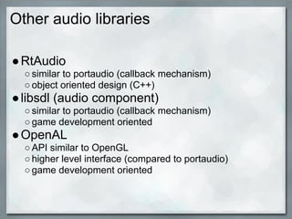 Basic audio programming | PPT