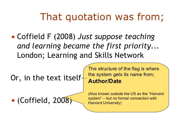 Basic Author Date (Harvard) Referencing