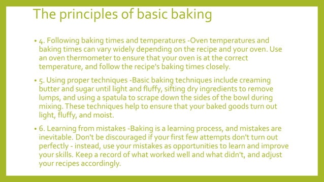 Basic baking.pptx | Cooking | Food & Drink