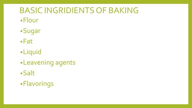 Basic baking.pptx | Cooking | Food & Drink
